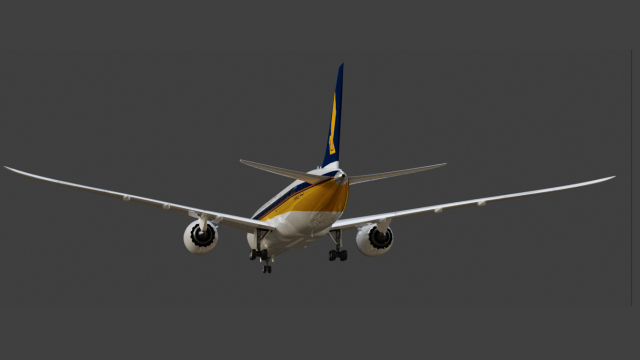 Boeing 787-9 Singapore Airlines - Animated and Rigged 3D Model in ...
