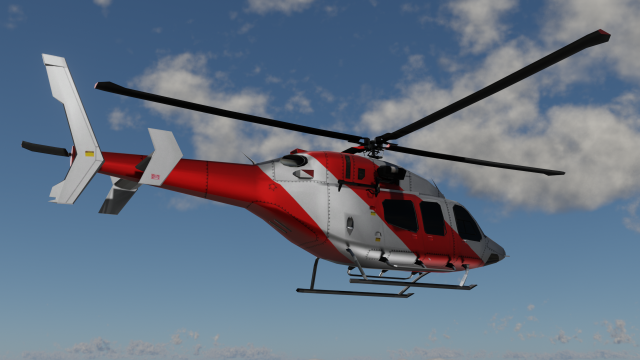 ANIMATED Bell 206 Jet Ranger -Red TX 3D Model in Helicopter 3DExport