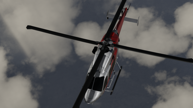 ANIMATED Bell 206 Jet Ranger -Red TX 3D Model in Helicopter 3DExport