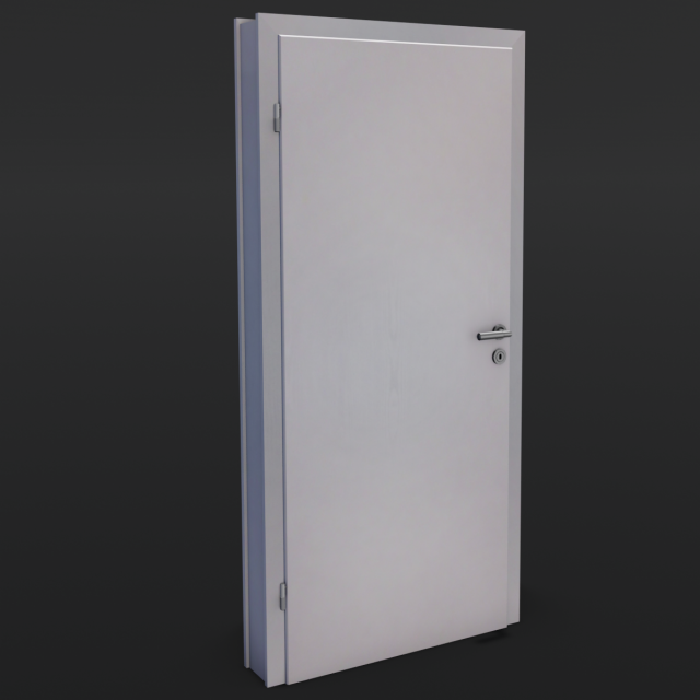 Door with frame 3D Model in Bedroom 3DExport