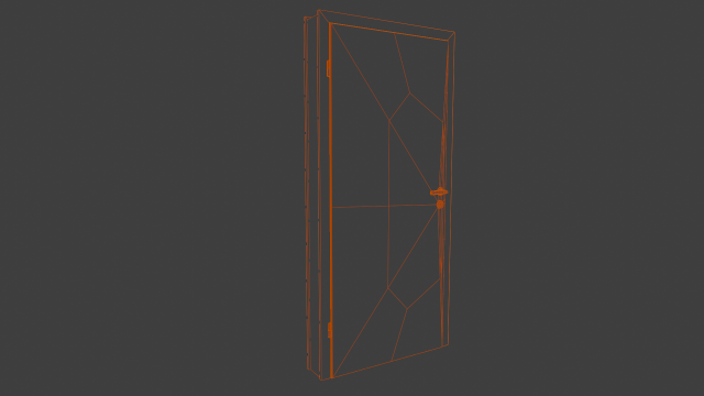 Door with frame 3D Model in Bedroom 3DExport