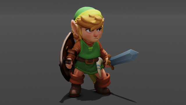 The Legend of Zelda 3D Model in Cartoon 3DExport