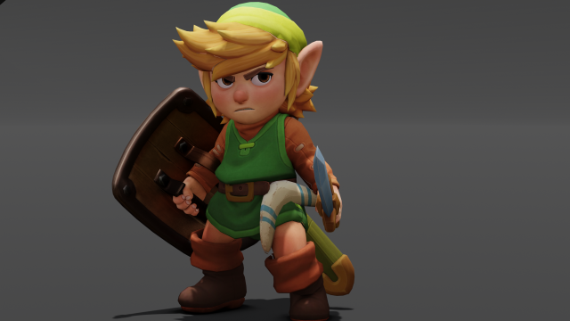 The Legend of Zelda 3D Model in Cartoon 3DExport