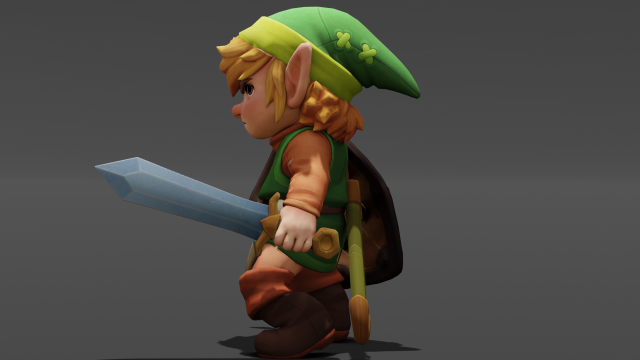 The Legend of Zelda 3D Model in Cartoon 3DExport