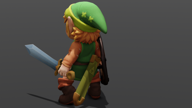 The Legend of Zelda 3D Model in Cartoon 3DExport