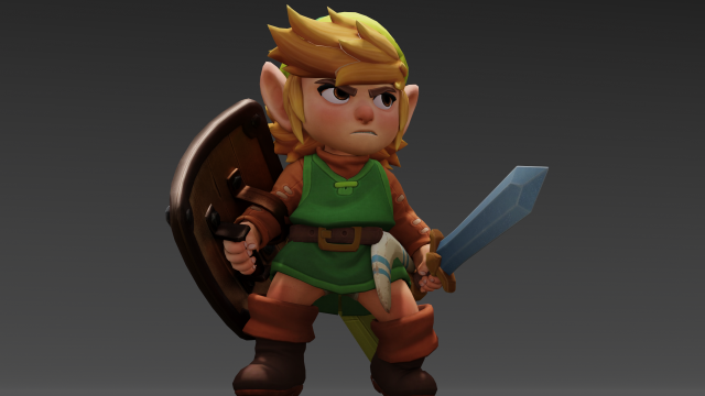 The Legend of Zelda 3D Model in Cartoon 3DExport