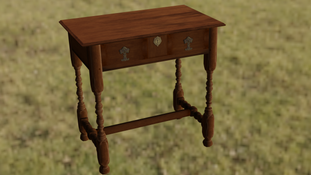 Old table 3D Model in Table 3DExport