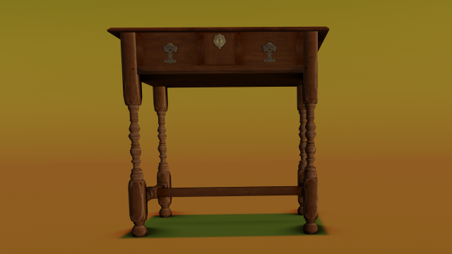 Old table 3D Model in Table 3DExport