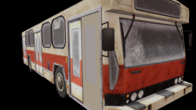 Destroyed bus 3D Model in Bus 3DExport