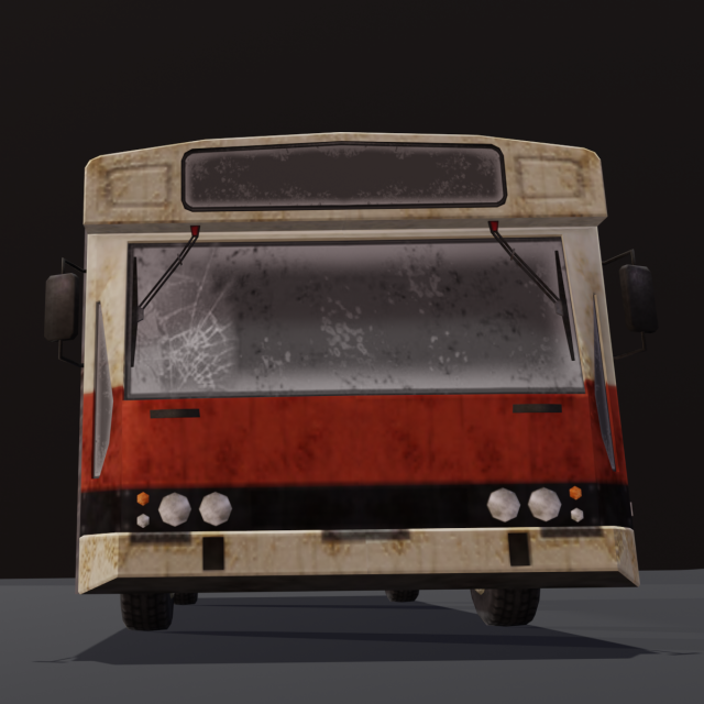 Destroyed bus 3D Model in Bus 3DExport