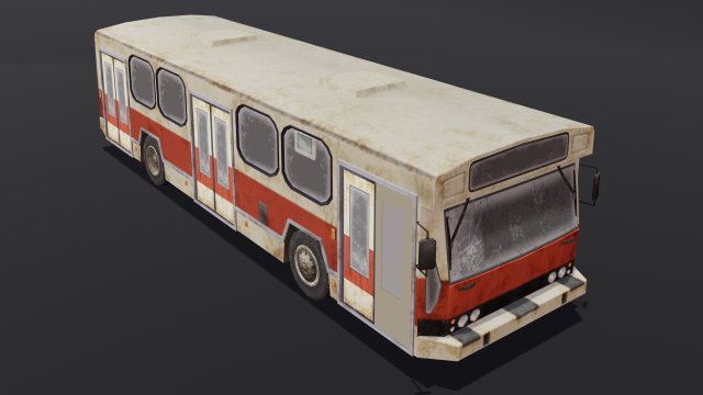 Destroyed bus 3D Model in Bus 3DExport