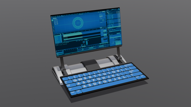 Professional 3D Sci-Fi Laptop Model 3D Model in Computer 3DExport