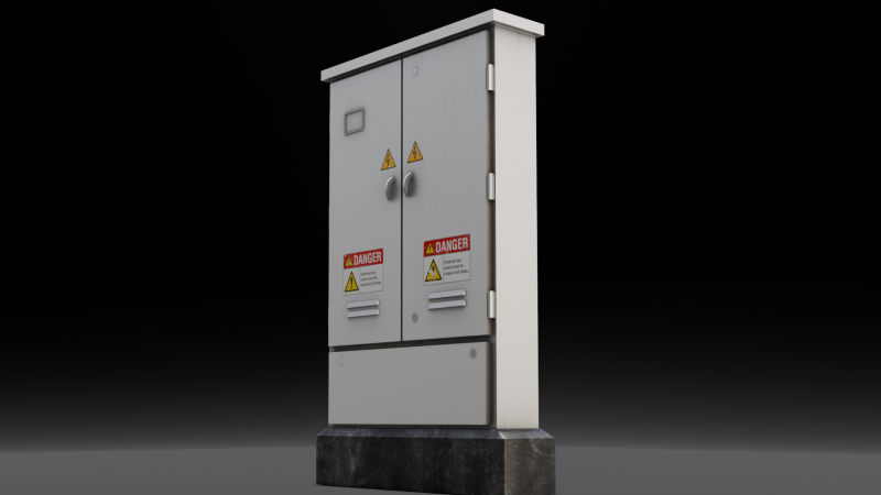Electric Box 3D Model in Parts 3DExport