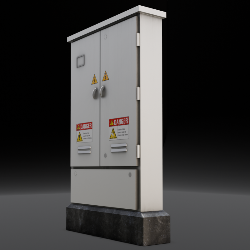 Electric Box 3D Model in Parts 3DExport