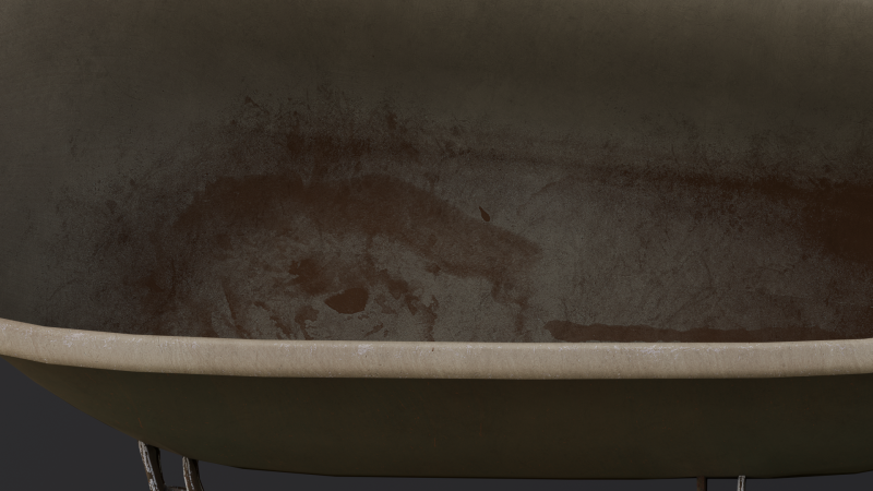 Rusted Lock and Key 3D Model in Bathroom 3DExport