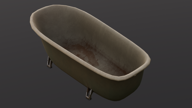 Rusted Lock and Key 3D Model in Bathroom 3DExport