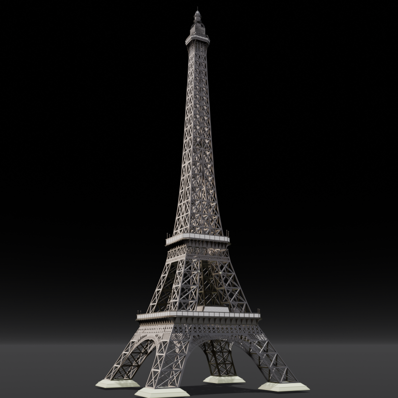 Eiffel Tower 3D Model in Buildings 3DExport