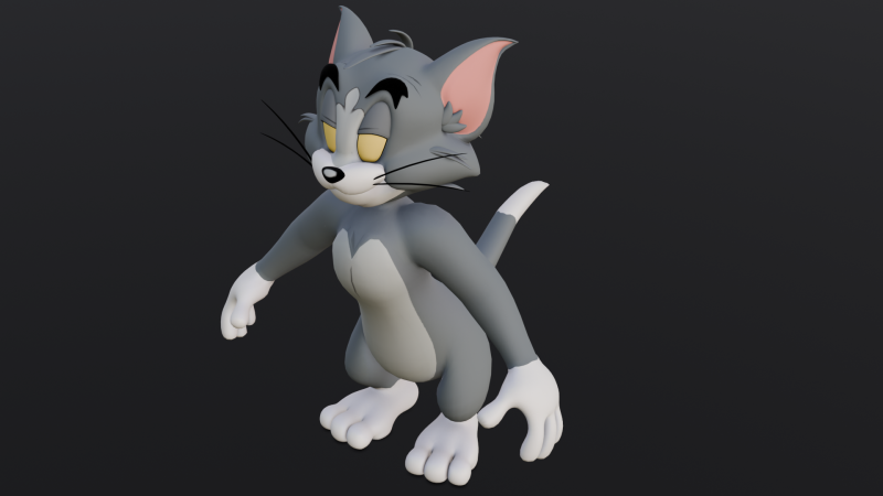 Tom Rigged 3D Model in Cartoon 3DExport