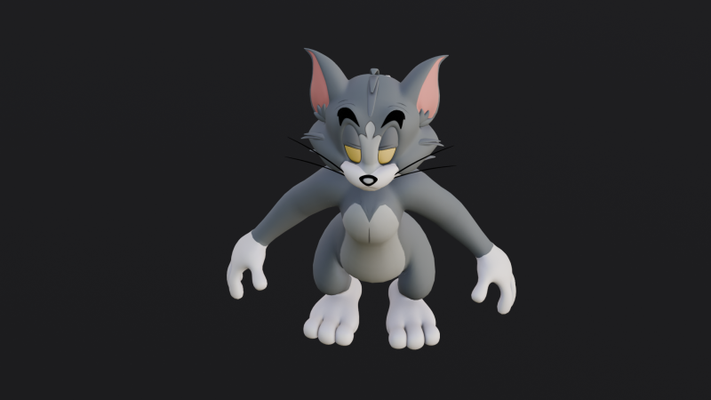 Tom Rigged 3D Model in Cartoon 3DExport