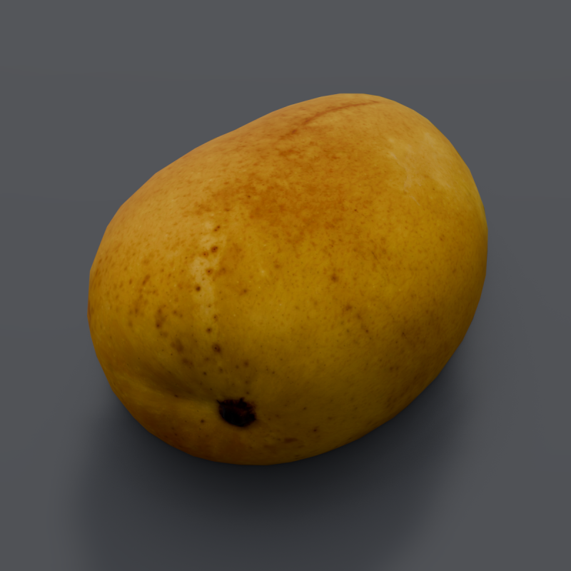 Mango 3D Model in Fruit 3DExport