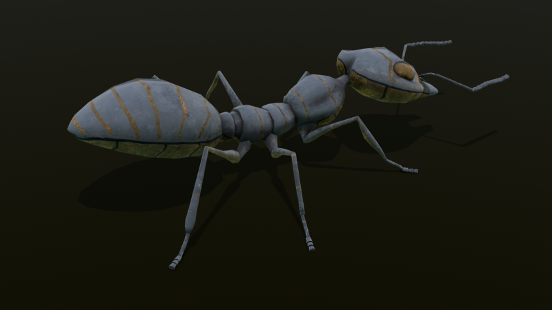 Ant Animated and Rigged 3D Model in Other 3DExport