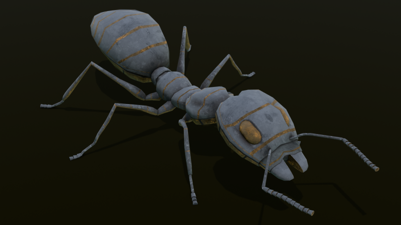 Ant Animated and Rigged 3D Model in Other 3DExport