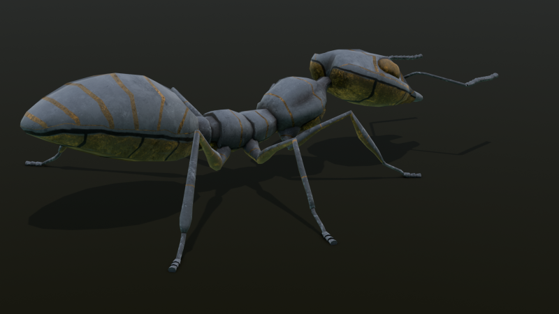 Ant Animated and Rigged 3D Model in Other 3DExport