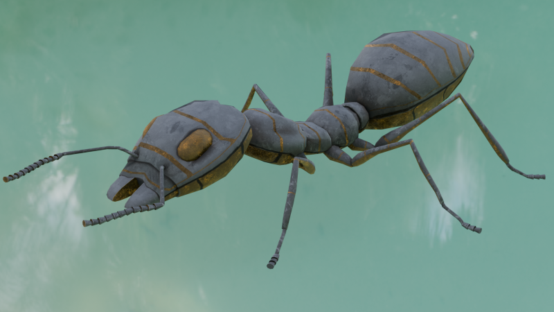 Ant Animated and Rigged 3D Model in Other 3DExport