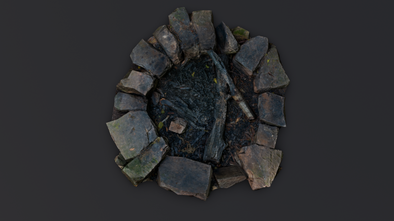 Fire Pit 3D Model in Environment 3DExport