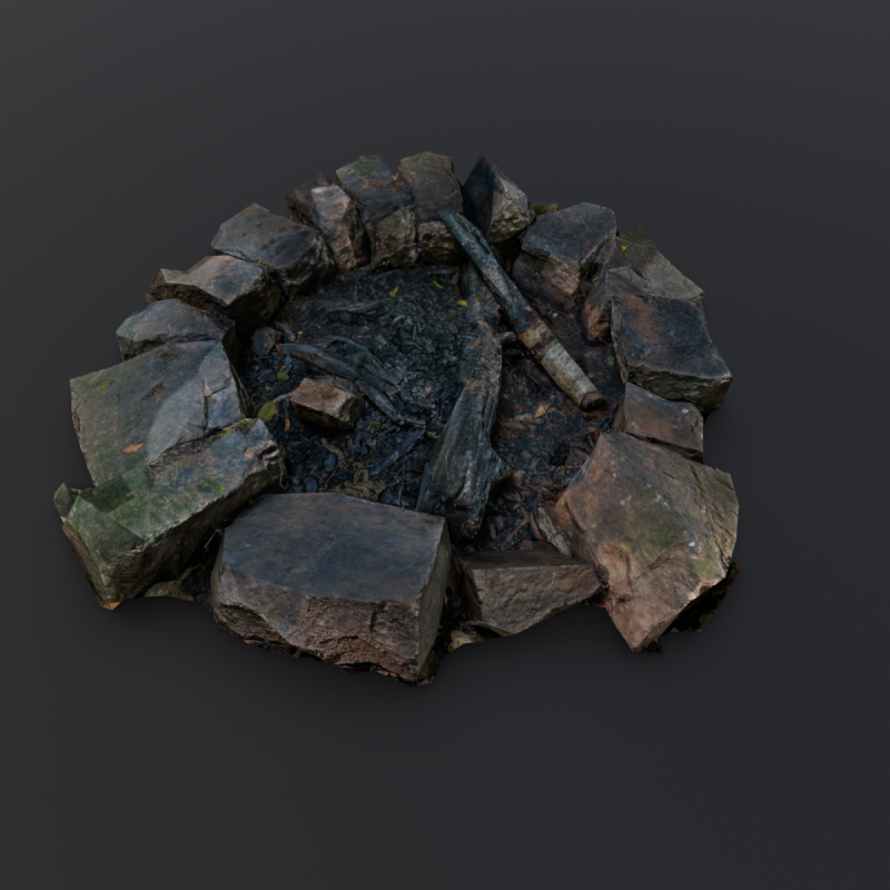 Fire Pit 3D Model in Environment 3DExport