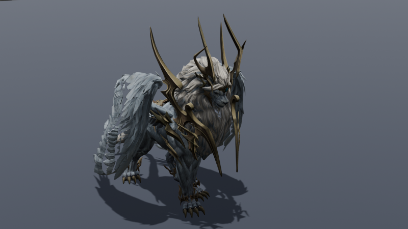 Seraphic Roar beast Animated Rigged 3D Model in Wildlife 3DExport