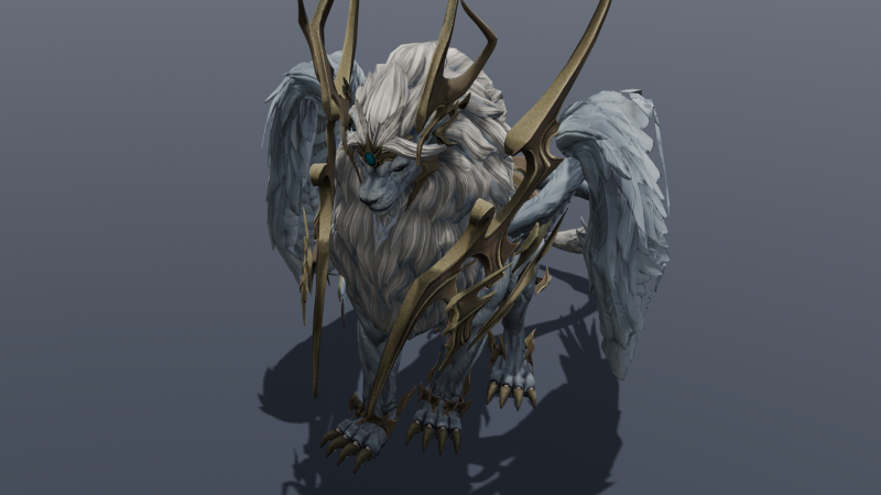 Seraphic Roar beast Animated Rigged 3D Model in Wildlife 3DExport