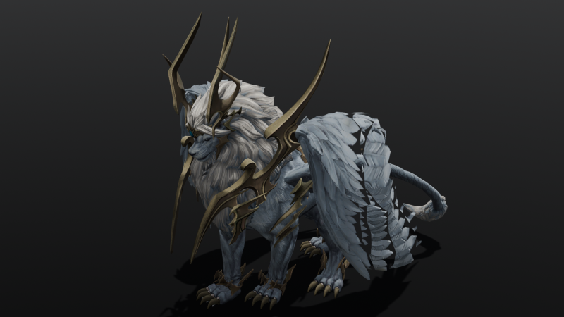 Seraphic Roar beast Animated Rigged 3D Model in Wildlife 3DExport