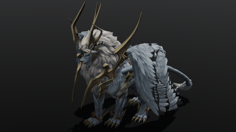 Seraphic Roar beast Animated Rigged 3D Model in Wildlife 3DExport