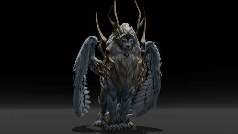 Seraphic Roar beast Animated Rigged 3D Model in Wildlife 3DExport