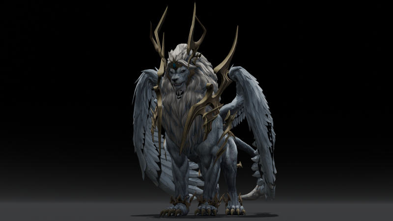 Seraphic Roar beast Animated Rigged 3D Model in Wildlife 3DExport