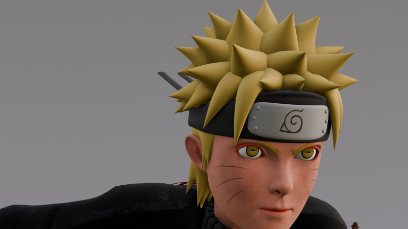 Naruto Animated Rigged 3D Model in Cartoon 3DExport