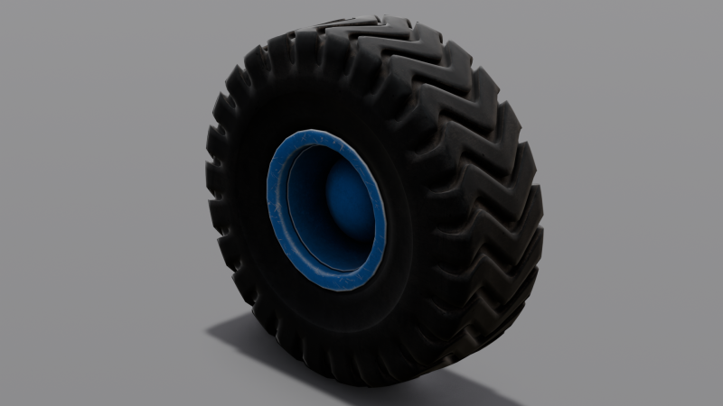 Tire 3D Model in Machines 3DExport