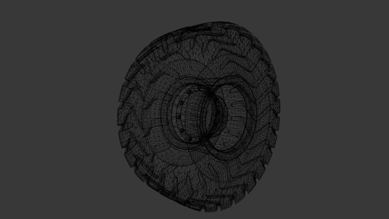 Tire 3D Model in Machines 3DExport