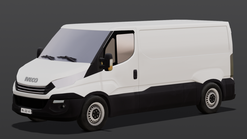 Animated Van 3D Model in Truck 3DExport