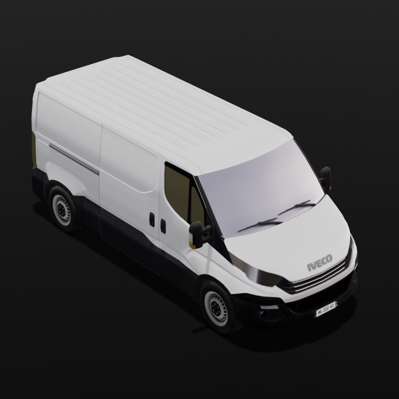 Animated Van 3D Model in Truck 3DExport