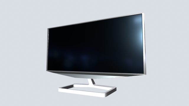 Flat screen TV 3D Model in TV 3DExport