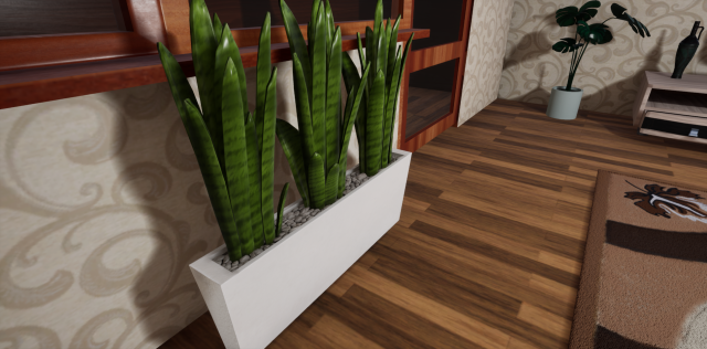 Pike tail pot-plant 3D Model in Small Plants 3DExport