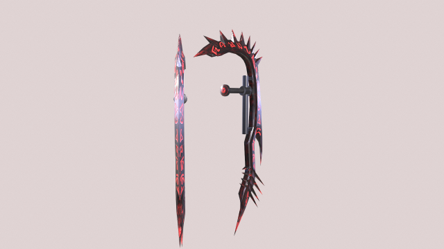 Runic double blades 3D Model in Melee 3DExport