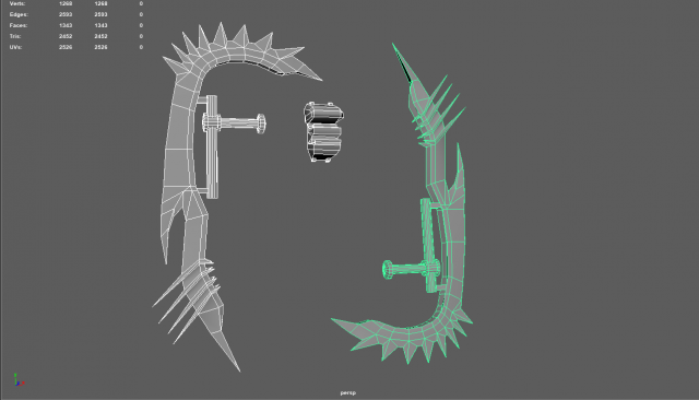 Runic double blades 3D Model in Melee 3DExport