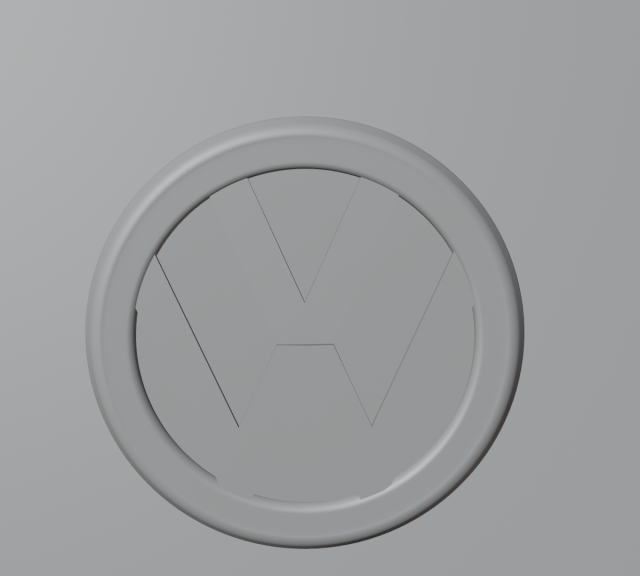 Volkswagen emblem 3D Model in Parts of auto 3DExport
