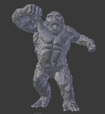 Kong 3D Model in Monster 3DExport