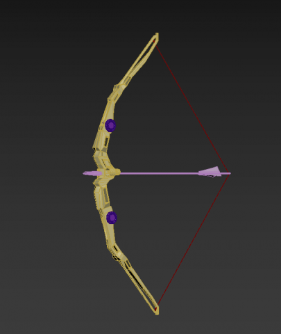 Bow and arrow modern 3D Model in Projectiles 3DExport