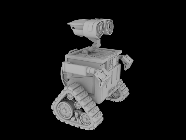 Wall-E 3D Model in Robot 3DExport