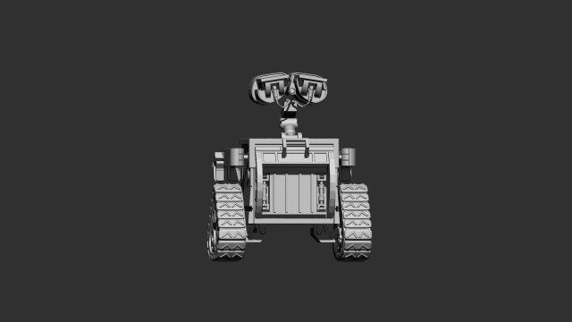 Wall-E 3D Model in Robot 3DExport
